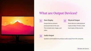Input And Output Devices And Their Details Pdf Free Download