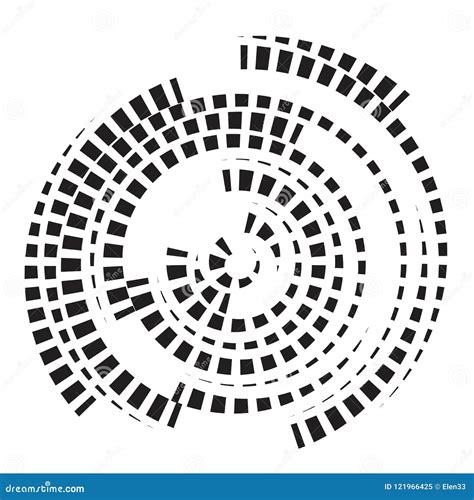 Geometric Radial Element Stock Vector Illustration Of Concentric 121966425
