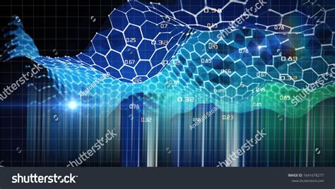 3d Illustrationabstract Hexagon Algorithm Data Analytic 스톡 일러스트