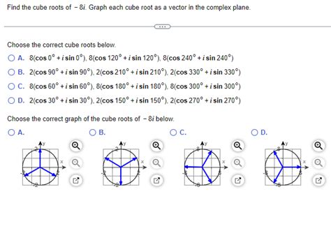 solved find the cube roots of 27cis135∘ graph each cube