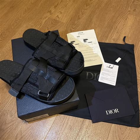 Dior Alpha Sandal Black Size Uk 9 Eu 43 Condition Depop