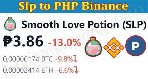 Slp To Php Binance {sep 2021} How To Buy Chart Price