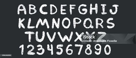 손으로 그린 그런 지 크레용 글꼴입니다 분필 질감의 알파벳입니다 벡터 일러스트 레이 션 목탄화에 대한 스톡 벡터 아트 및 기타 이미지 목탄화 컴퓨터 글자 개체 그룹