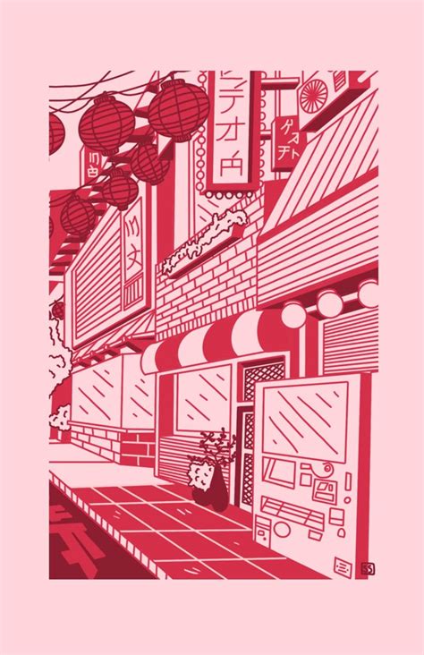 Japanese Street Japanese Graphic Design Poster Prints Japanese