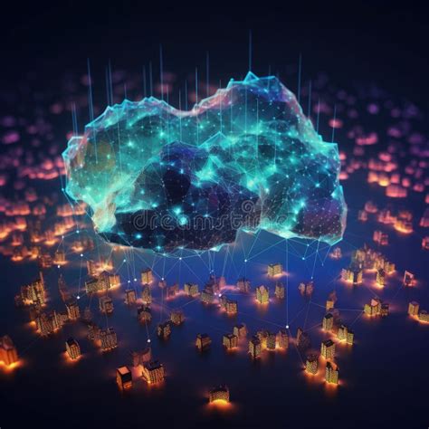 Innovative Communication Tech Concept Of A Globally Connected World Cloud Computing Network