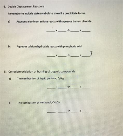Solved Section C Write Balanced Chemical Equations For Each