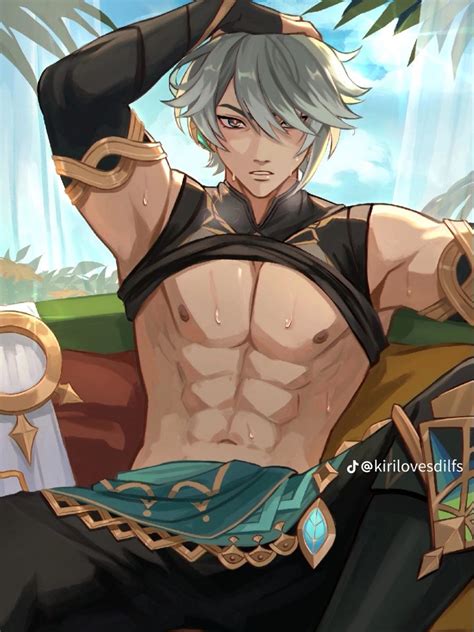 Pin By Spade On Genshin Impact Anime Guys Shirtless Anime Guys Handsome Anime Guys