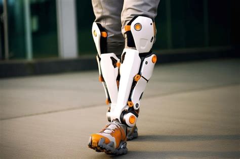 Premium Ai Image Legs Of Man In The Robotic Exoskeleton Walking
