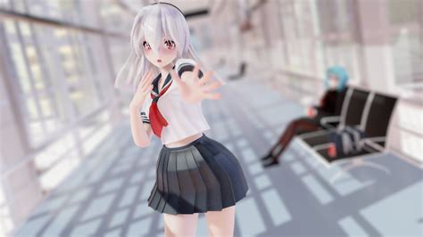 【mmd】yowane Haku Jk弱音ハク 恋空予报haku Youtube