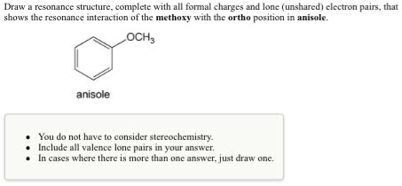 Solved Draw A Resonance Structure Complete With All Formal Chegg Com