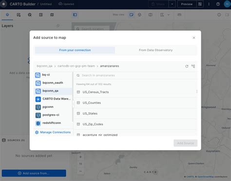 Data Sources Carto Documentation