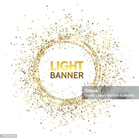 반짝이 원형 축제 골드 스파클 배경입니다 빛나는 원 프레임 스타 먼지입니다 크리스마스와 생일 카드 청첩장 포스터 웹 배너 디자인