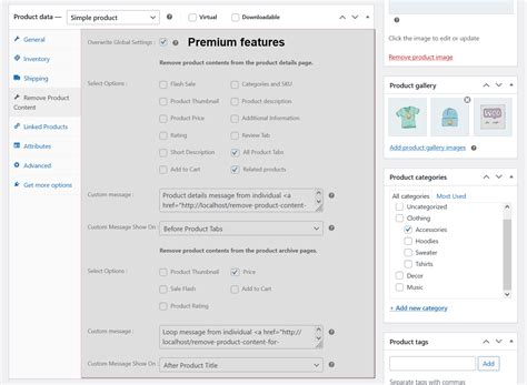 Remove Product Content For Woocommerce Wordpress Plugin