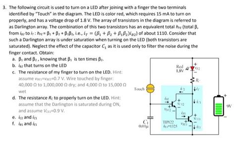 3 The Following Circuit Is Used To Turn On A Led