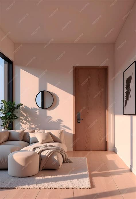 3d рендеринг дизайна интерьера минимальная концепция Ai