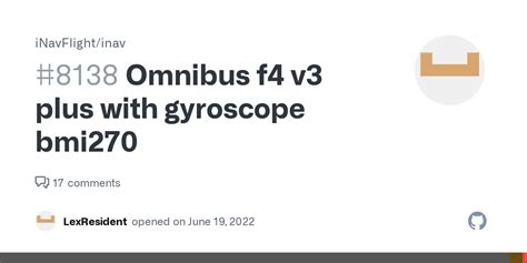 Omnibus F4 V3 Plus With Gyroscope Bmi270 · Issue 8138 · Inavflightinav · Github