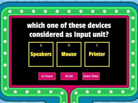 Input And Output Gameshow Quiz