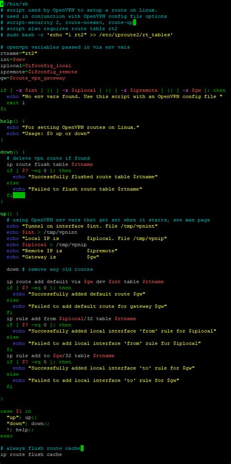 openvpn client route script linux level1techs forums