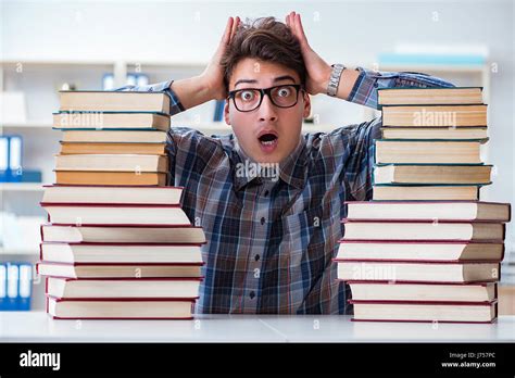 Nerd Funny Babe Preparing For University Exams Stock Photo Alamy