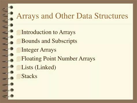 PPT Arrays And Other Data Structures PowerPoint Presentation Free Download ID
