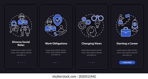 Rural Electrification Obstacle Red Gradient Onboarding Stock Vector Royalty Free 2114280512