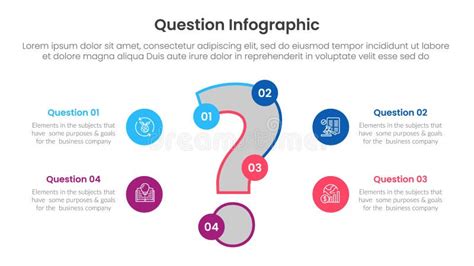 Question Infographic Template Banner With Big Question Mark And Small Circle Along Side