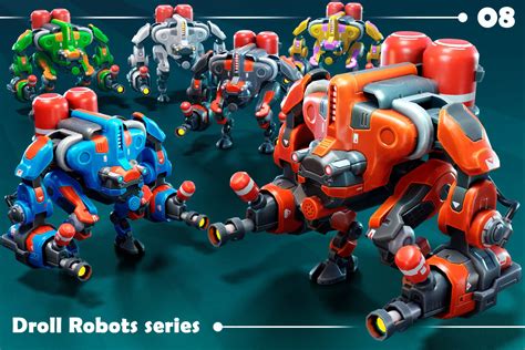 Droll Robot 08 3d Robots Unity Asset Store