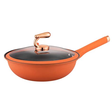 Chinese Style Nonstick Steel Wok Cookware Pan With Lid Cookware And