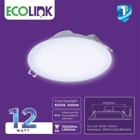 Jual Ecolink Lampu Plafon Bulat Downlight Led W K Jakarta Pusat Elindo Electric