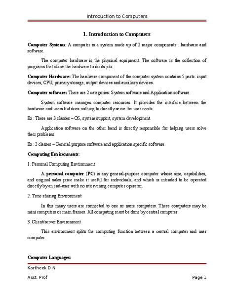 Doc Problem Solving And Computer Programming Notes