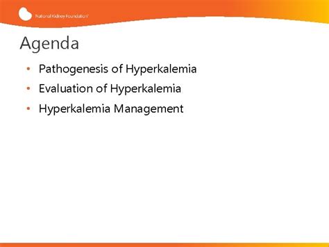 Evaluation And Management Of Hyperkalemia This Presentation Was