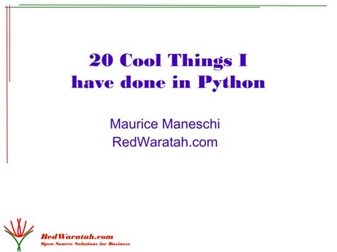 20 cool things python odp