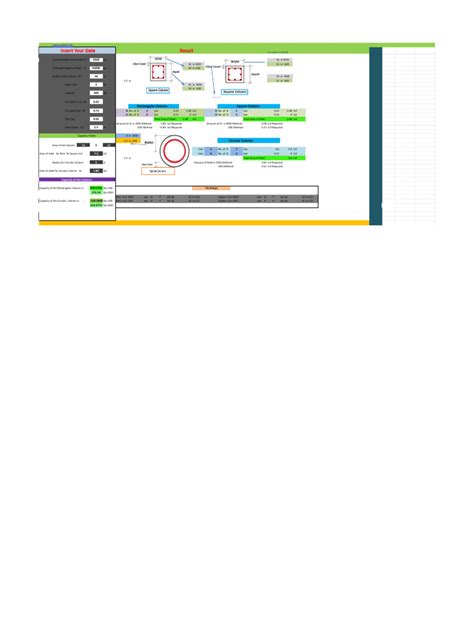 Column Designs Calculation Excel File Free Download Pdf Bending