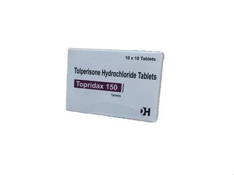 Tolperisone Hydrochloride Tablets 10 X 10ntablets At Rs 189 00 Box In Faridabad