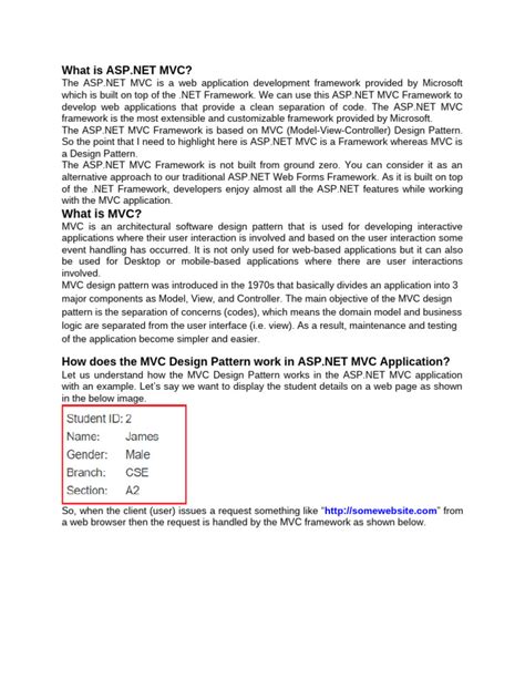 Mvc Pdf Modelviewcontroller Technology Development