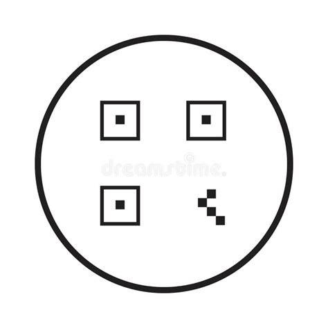 Qr Code Icon Identification Elements Illustrations Vector Sign