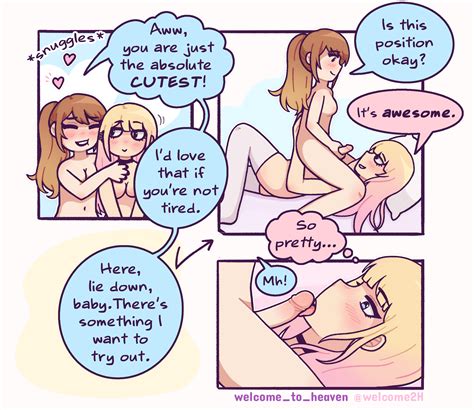 Rule 34 2girls Artist Name Blonde Hair Blush Brown Hair Choker Color Coded Speech Bubble Comic