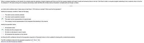 Solved Identify The Necessary Conditions Select All That