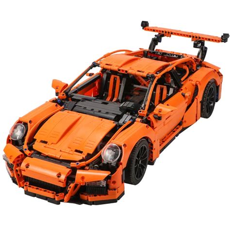 기술 시리즈 Moc 빌딩 블록 42056 클래식 슈퍼 레이싱 스포츠카 911 Gt3 Rs 모델 벽돌 속도 챔피언 아이 장난감