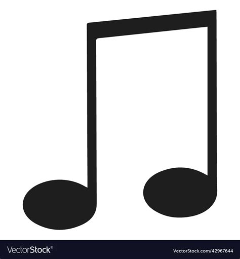 Eighth Note Music Royalty Free Vector Image Vectorstock