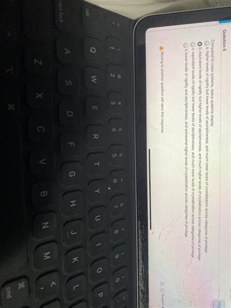 solved question 6 5 5 compared to class systems status