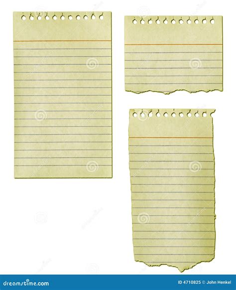 Old Notepad Paper Collection Royalty Free Stock Photo Image
