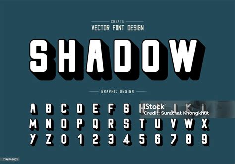 그림자 글꼴 및 둥근 알파벳 벡터 서체 및 문자 번호 디자인 배경에 그래픽 텍스트 0명에 대한 스톡 벡터 아트 및 기타 이미지 0명 3차원 형태 교육 Istock