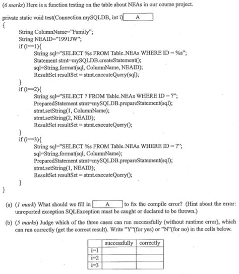 Solved 6 Marks Here Is A Function Testing On The Table Chegg Com