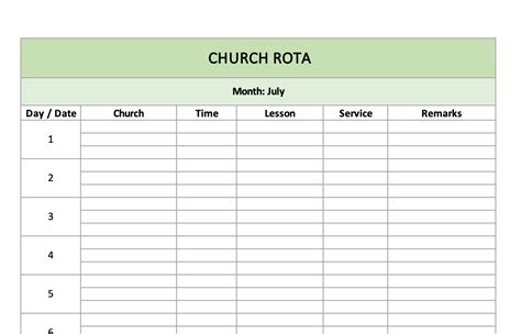 Church Database Template Excel