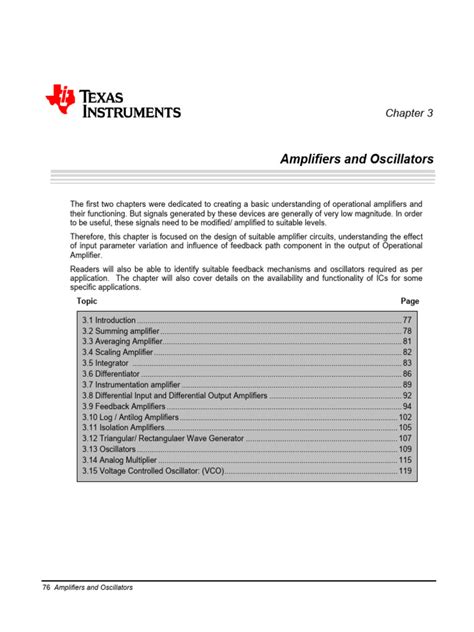 Amplifiers And Oscillators Pdf Amplifier Operational Amplifier