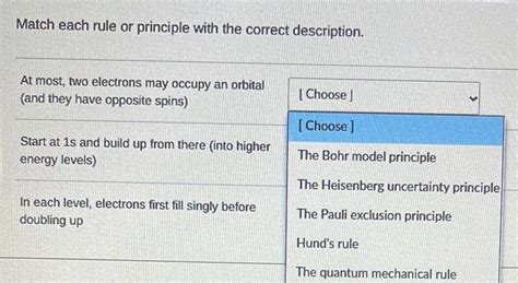 Answered Match Each Rule Or Principle With The Correct Description At