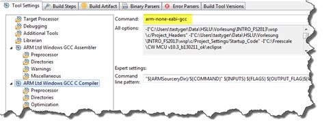 Compiling C Files With GNU ARM G MCU On Eclipse