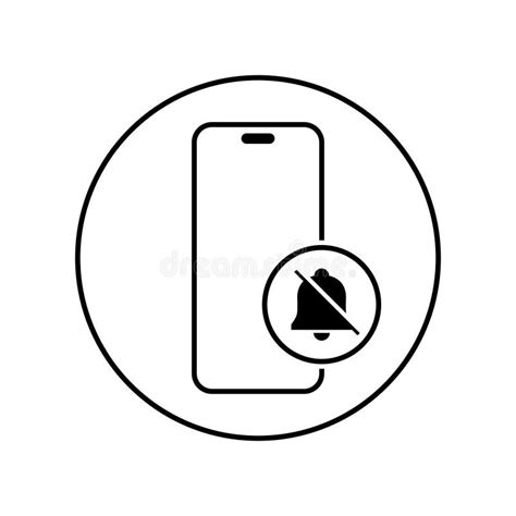 Silent Mode With Smartphone Icon Vector Turn Off Sound Sign Symbol Stock Vector Illustration