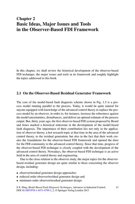 Model Based Fault Diagnosis Techniques 2e Pdf
